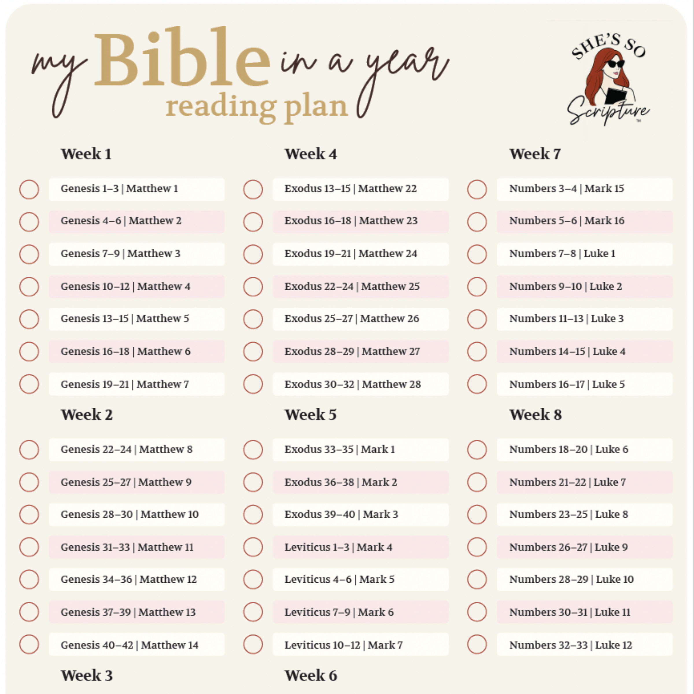 Bible in a Year Discipleship Workbook | Reading Plan + Kingdom Life Sc ...