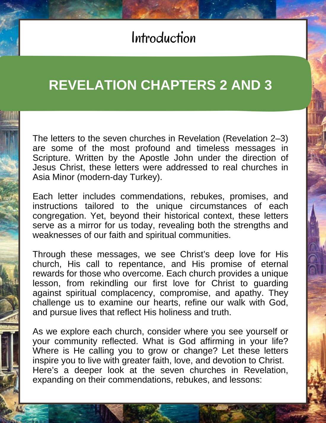 Timeless Lessons from the Seven Churches of Revelation – She Opens Her ...